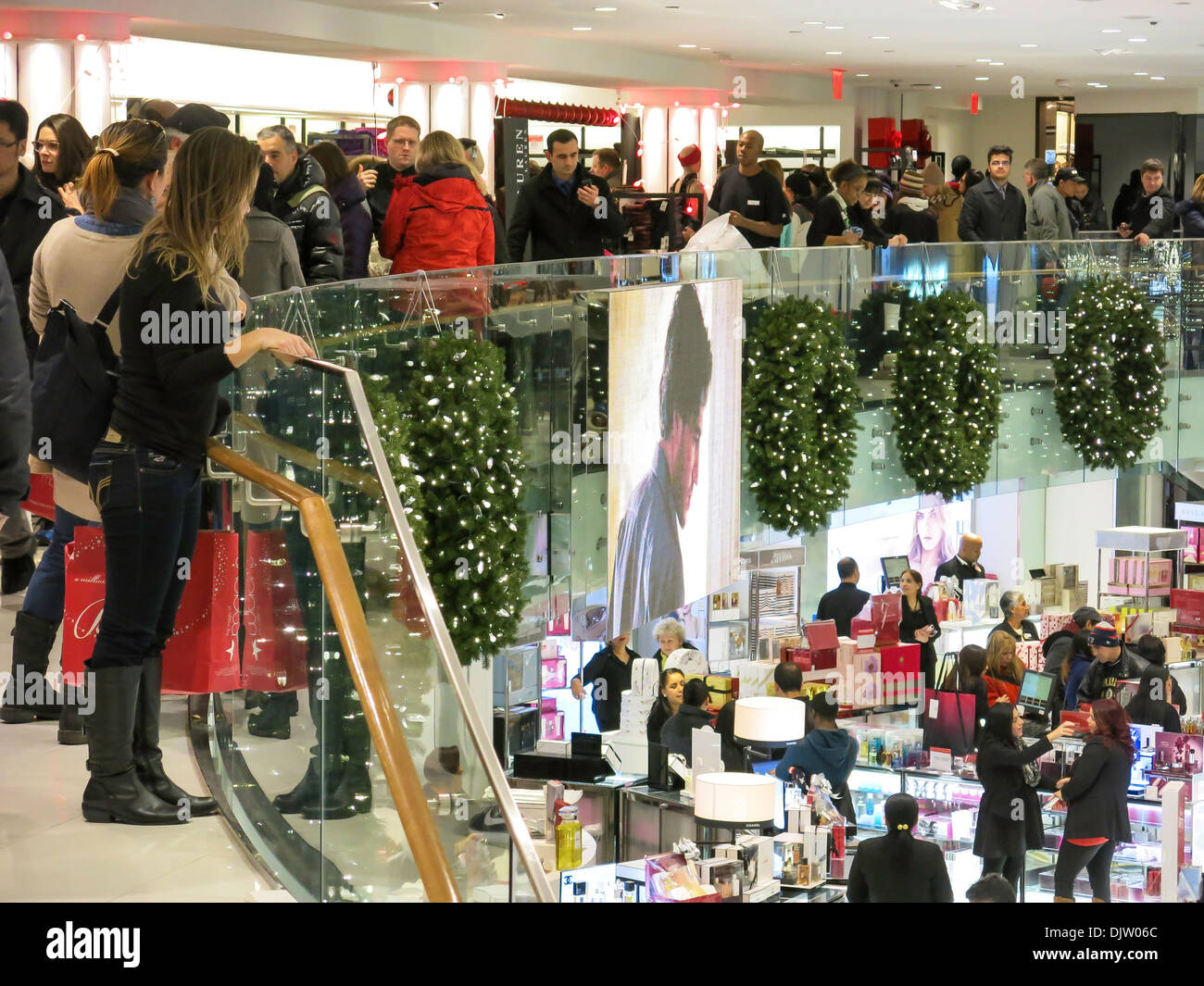 Crowds Shopping at Macy's Flagship Department Store in Herald Square on ...