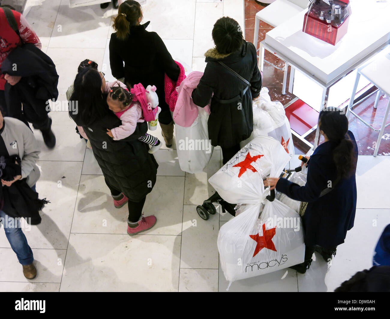 Crowds Shopping at Macy's Flagship Department Store in Herald Square on ...