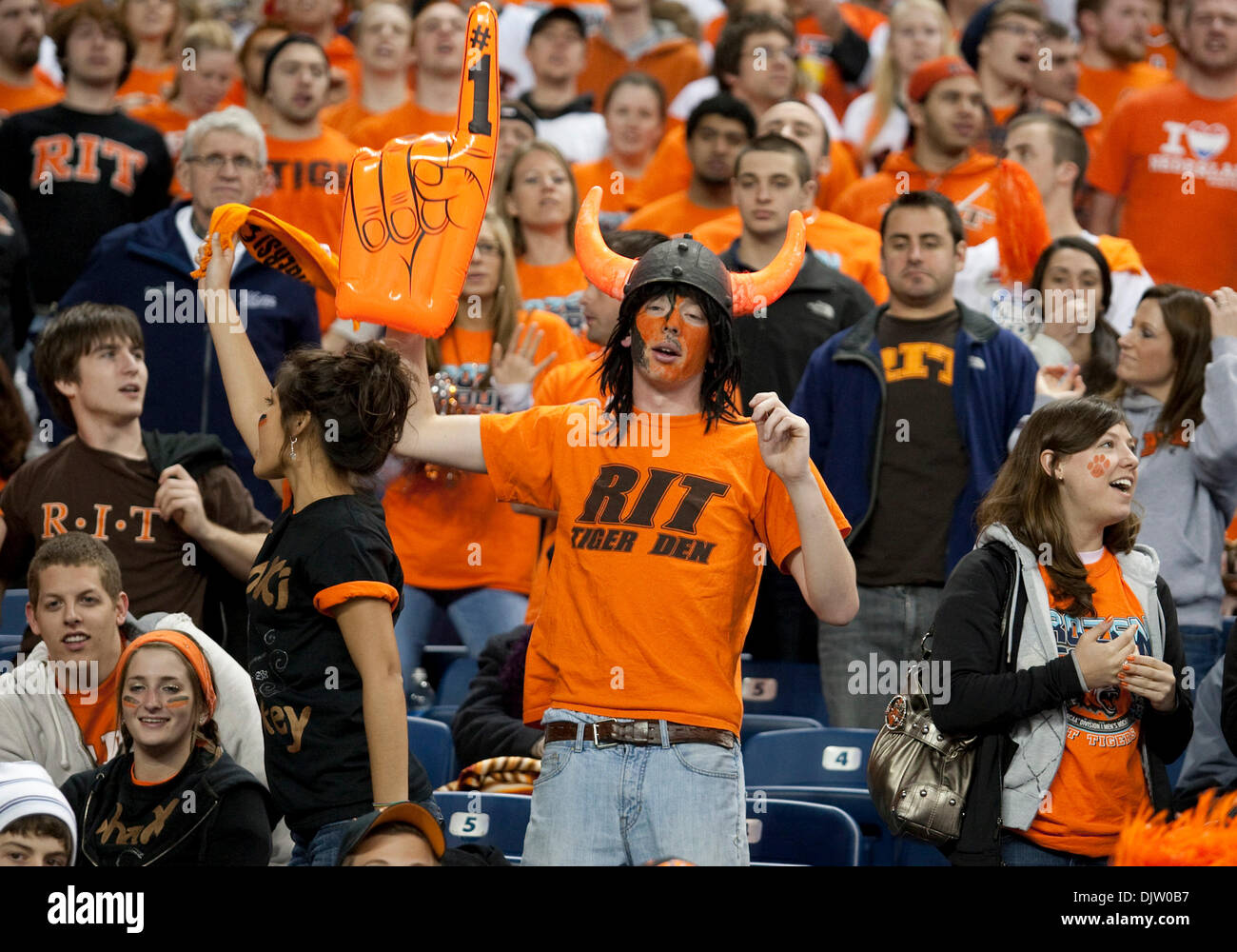 RIT fans during game action between the Wisconsin Badgers and the ...
