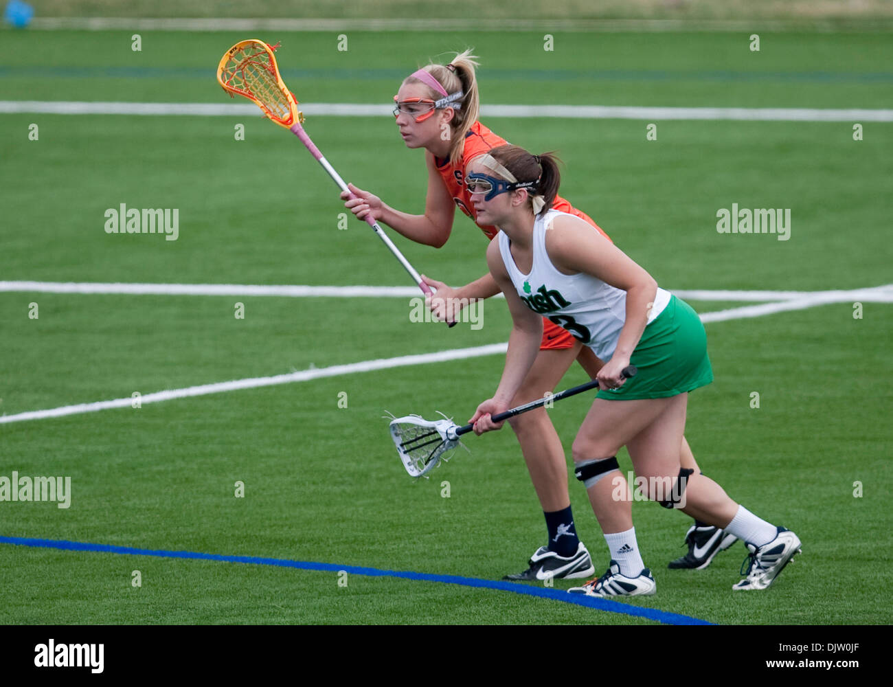 Notre Dame Midfielder Jackie Doherty (#3) and Syracuse Midfielder ...