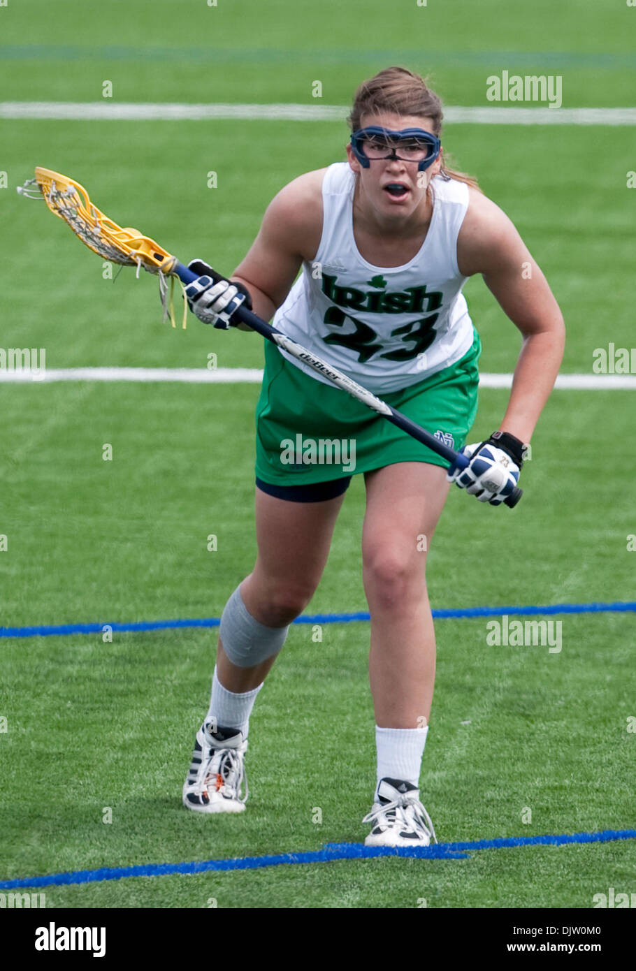Notre Dame Attack Meredith Locasto (#23) in game action between the ...