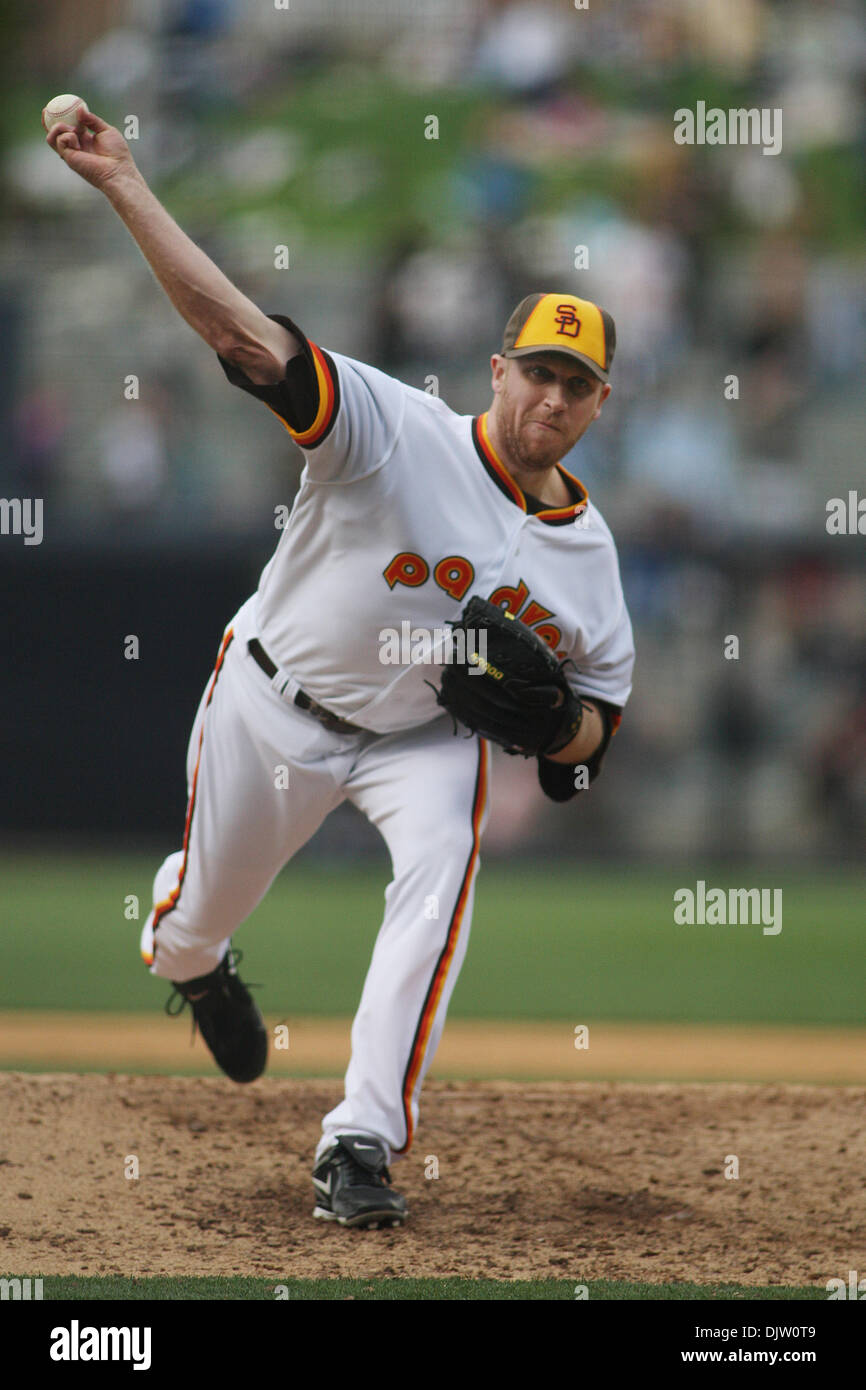 San Diego Padres pitcher Adam Russell took over for Mat Latos during ...