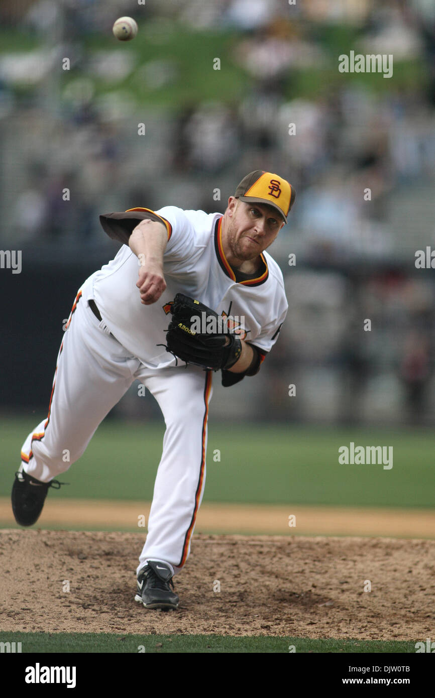 San Diego Padres pitcher Adam Russell took over for Mat Latos during ...