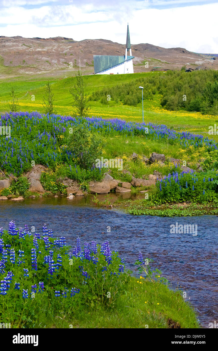 Mosfell church hi-res stock photography and images - Alamy