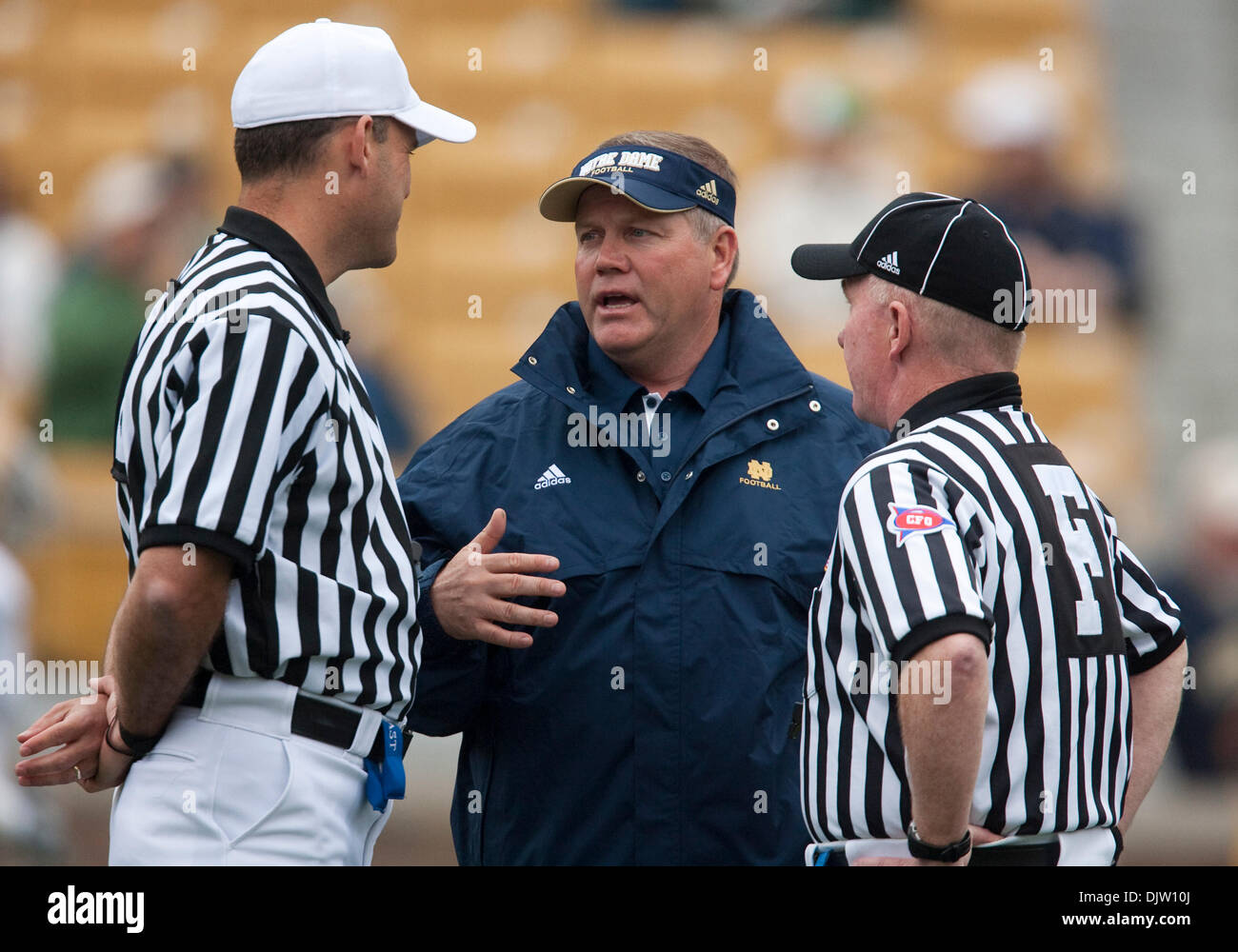 University of Notre Dame Head Coach Brian Kelly discusses game rules ...