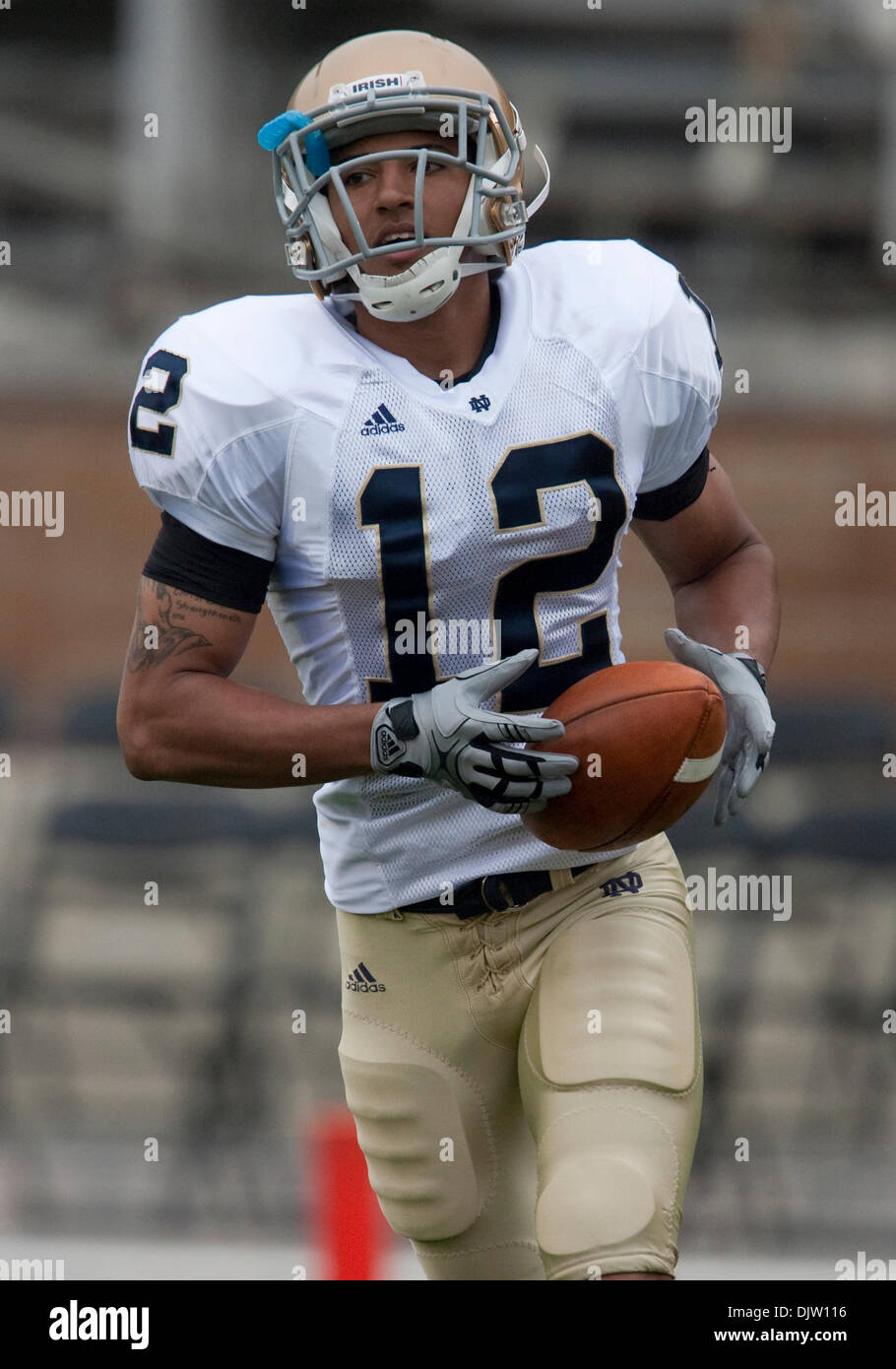 Notre Dame Cornerback Robert Blanton (#12) in action during Blue Gold ...