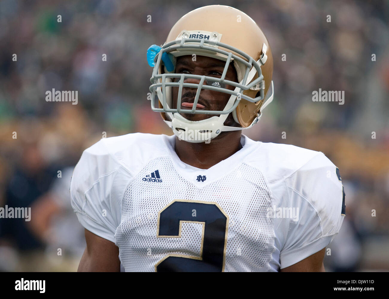 Notre Dame Cornerback Darrin Walls (#2) in action during Blue Gold ...