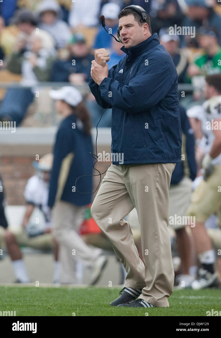 Notre Dame Defensive Line Coach/Special Teams Coordinator Mike Elston ...