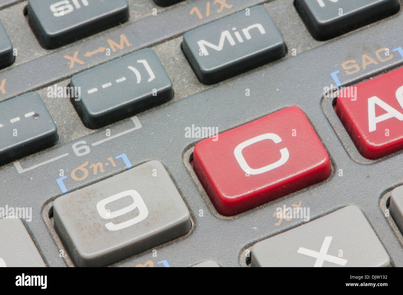 buttons calculator for school mathematics Stock Photo - Alamy