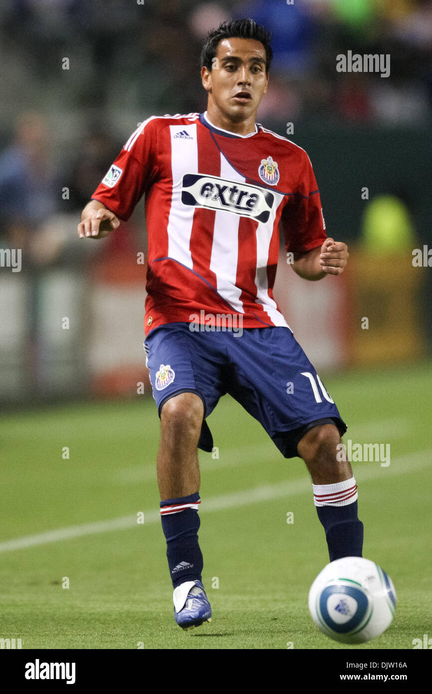 24 April 2010: Chivas USA midfielder #10 Jesus Padilla dribbles the ...