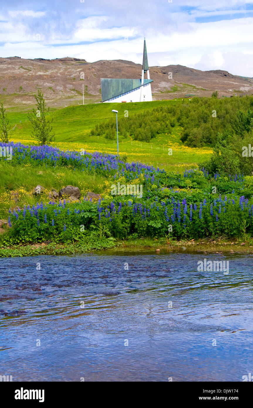 Mosfell Church, near Reykjavik, Iceland Stock Photo - Alamy
