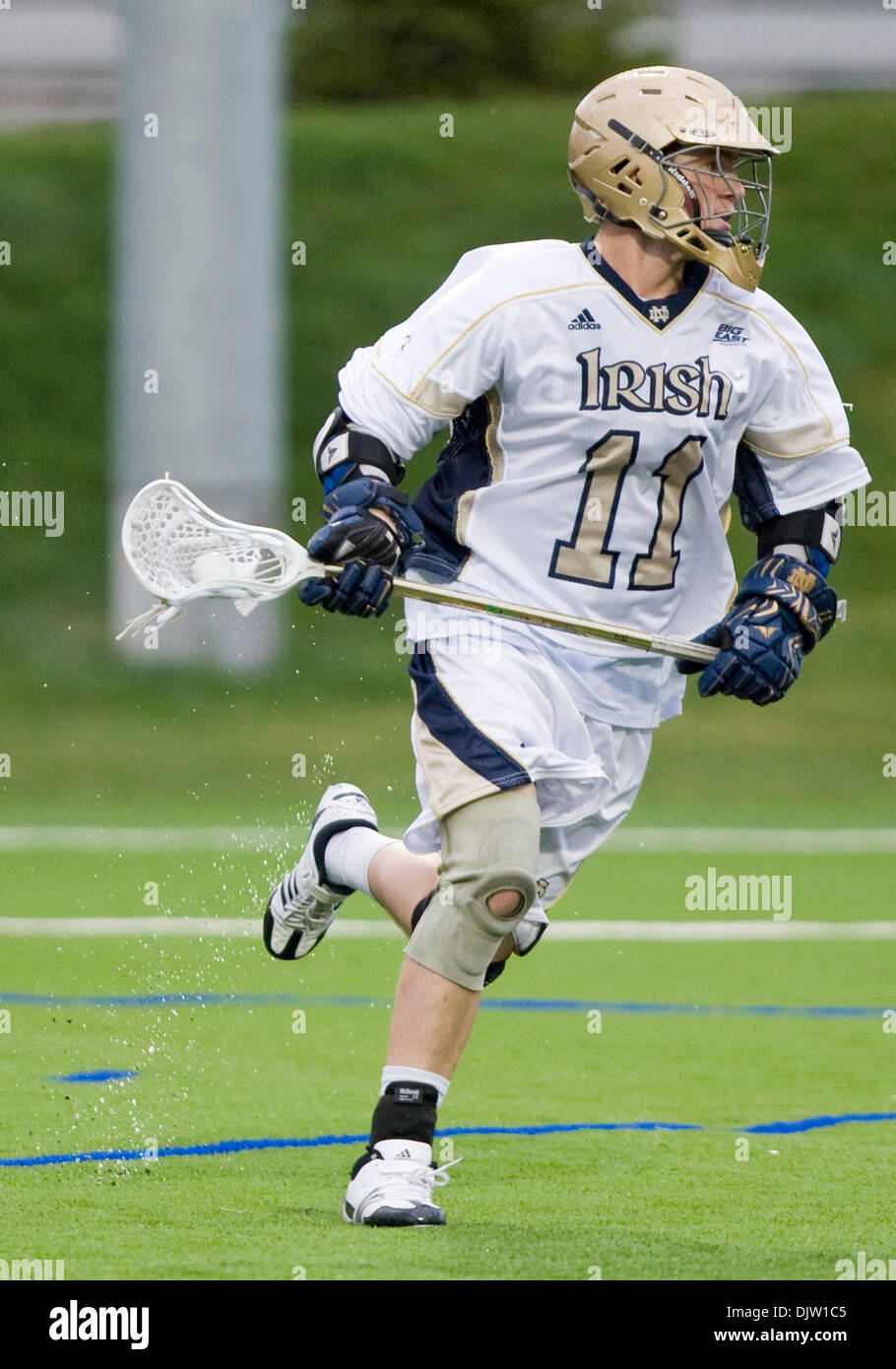 Notre Dame Attack Neal Hicks (#11) drives to the net in game action ...