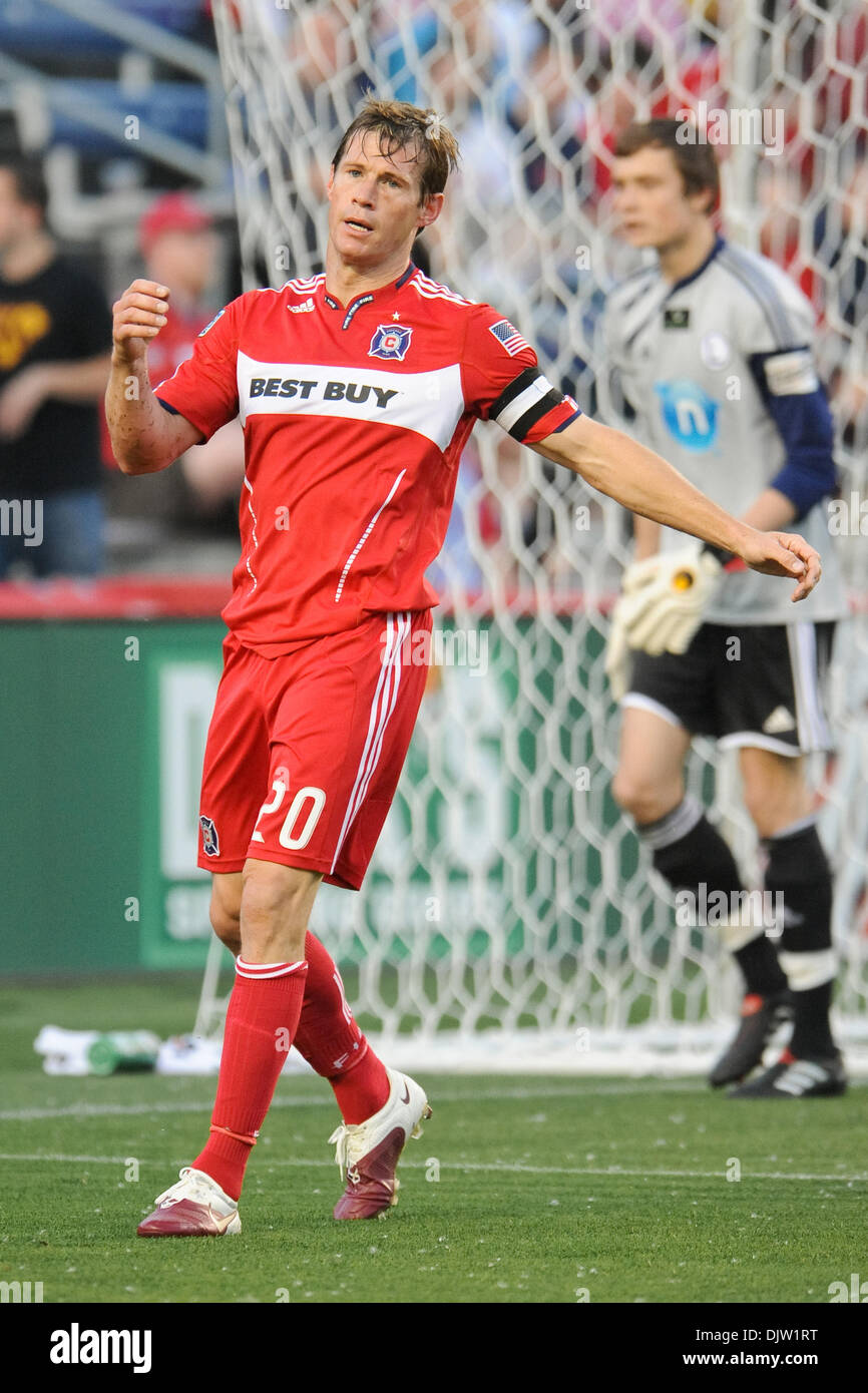 22 May2010: Chicago Fire forward Brian McBride (20) shows his ...