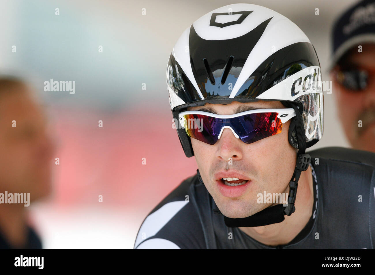 22 May 2010: Philip Deignan of Cervelo Test Team gets ready to ride the ...