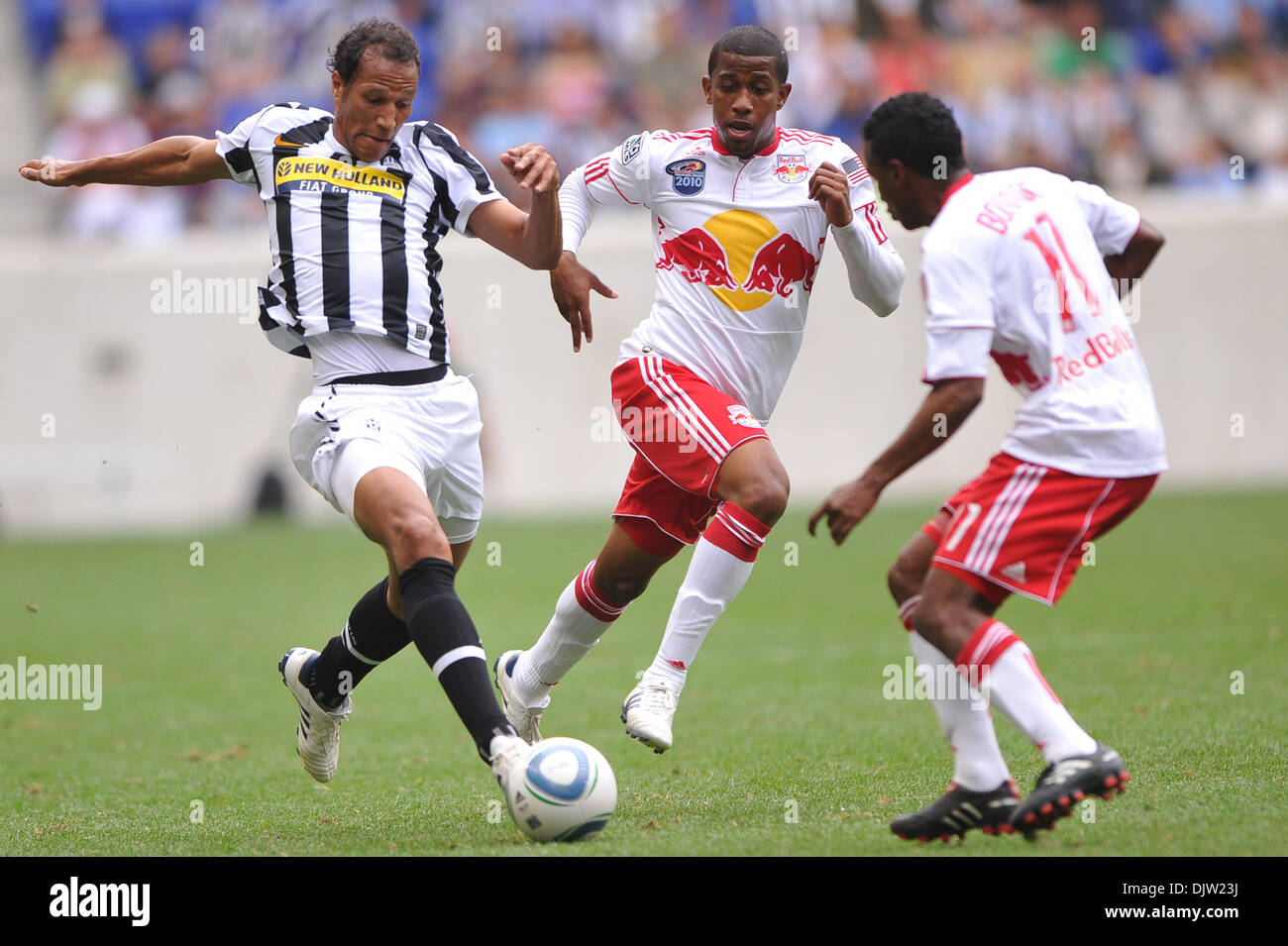 Red Bulls defender Danleigh Borman (11) and midfielder Jeremy Hall (17 ...