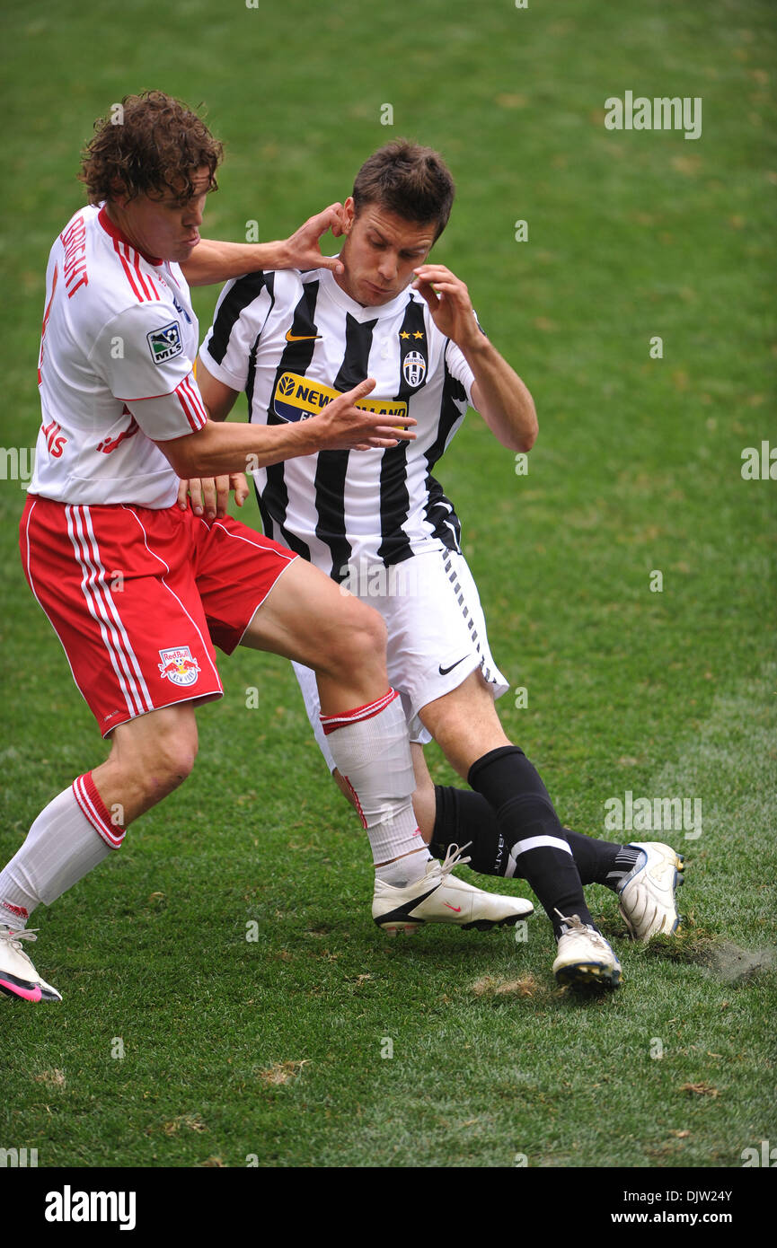 Red Bulls defender Chris Albright (3) marks Juventus FC forward Michele ...