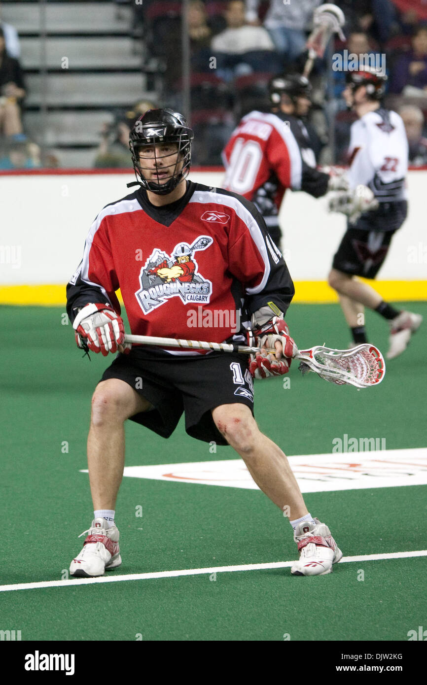 Calgary Roughnecks defenceman Jeff Moleski (14) during a game at the ...