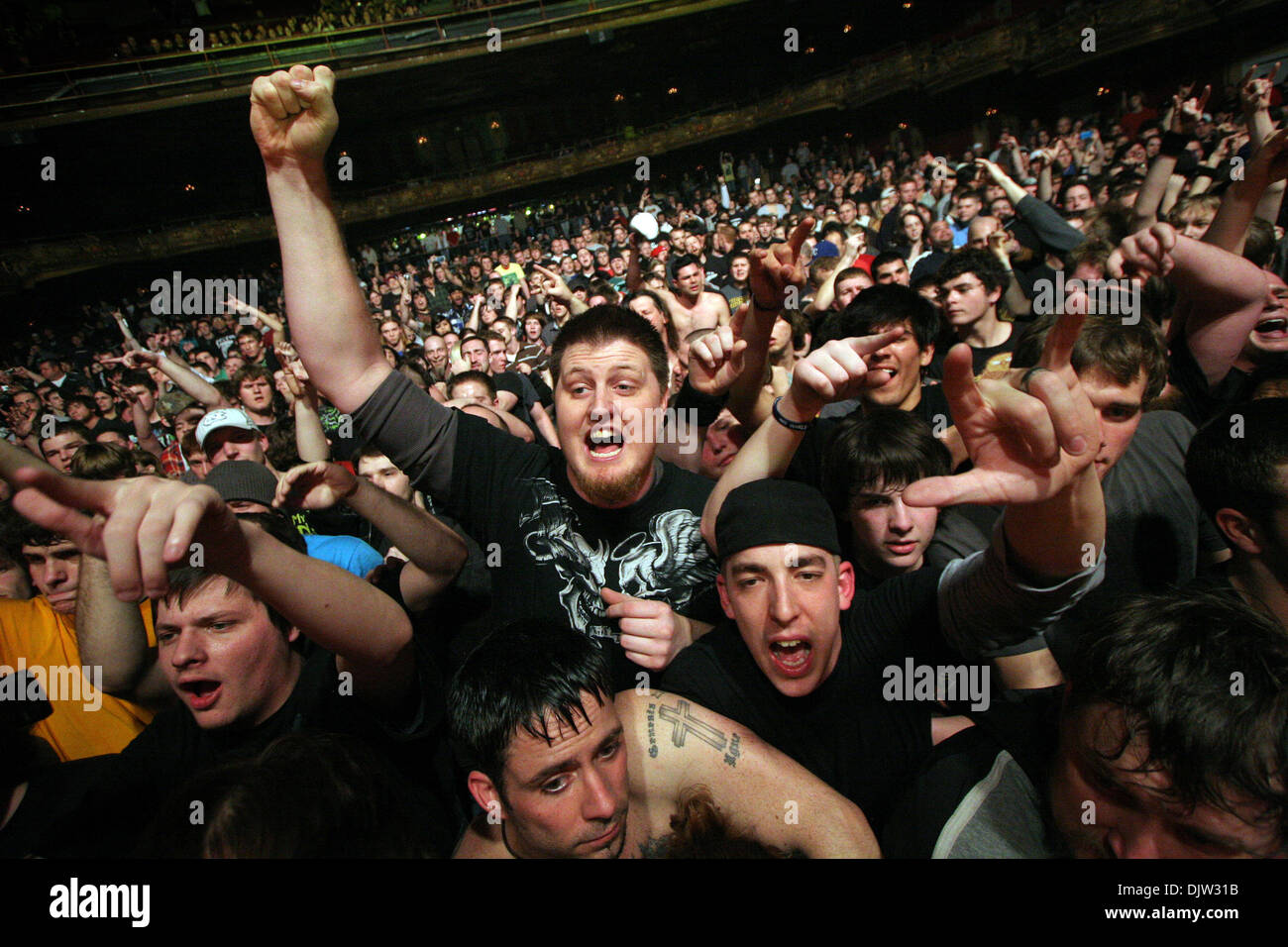 Fans cheer during Killswitch Engage concert at the Midland Theatre by ...