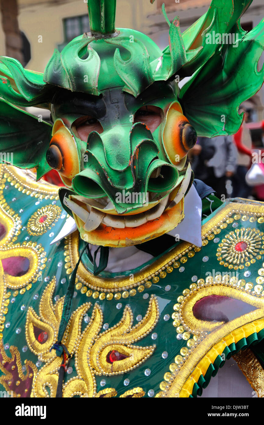 A masked dancer, Cuzco, Peru Stock Photo - Alamy