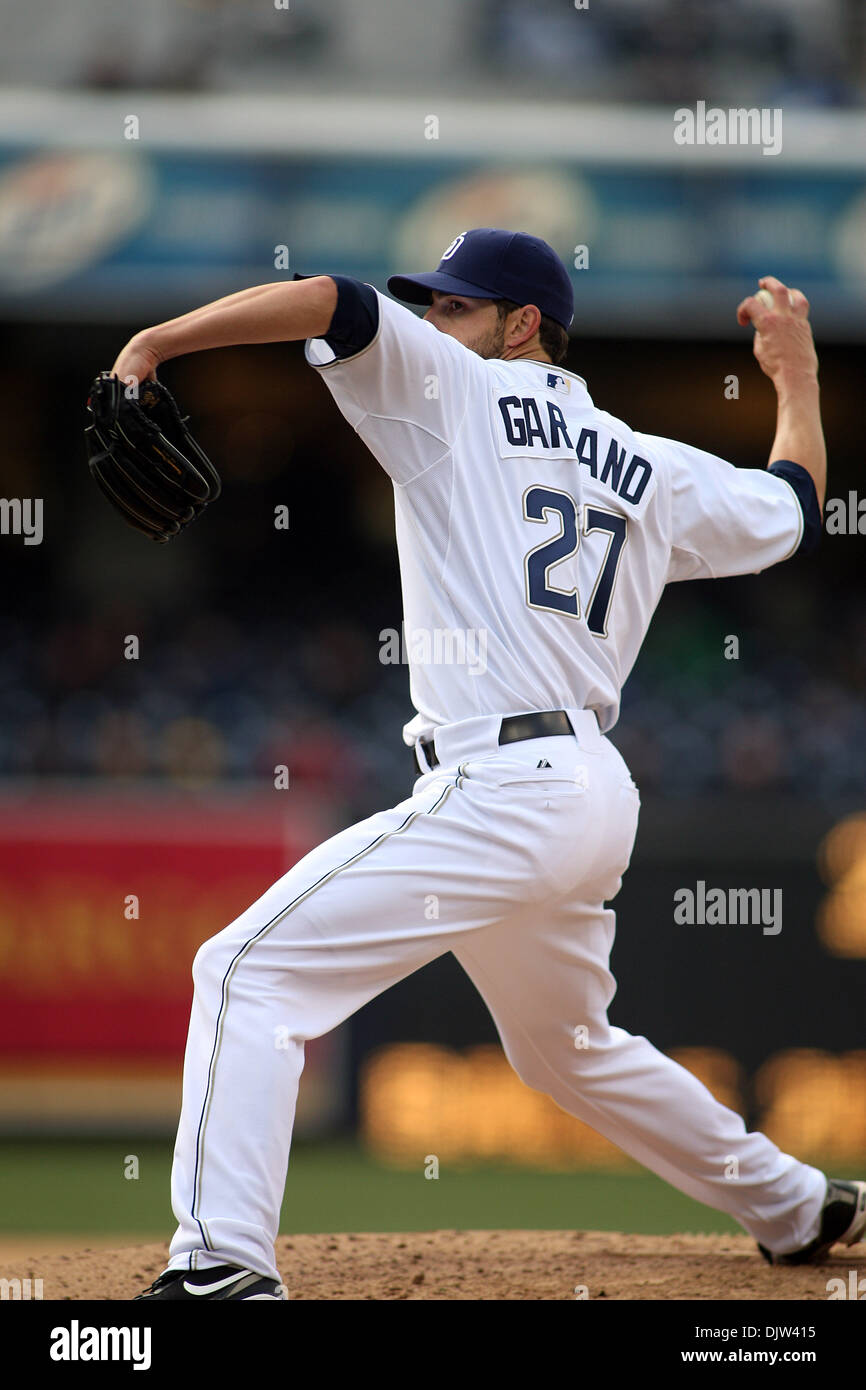 San Diego Padres starting pitcher Jon Garland took the mound against ...