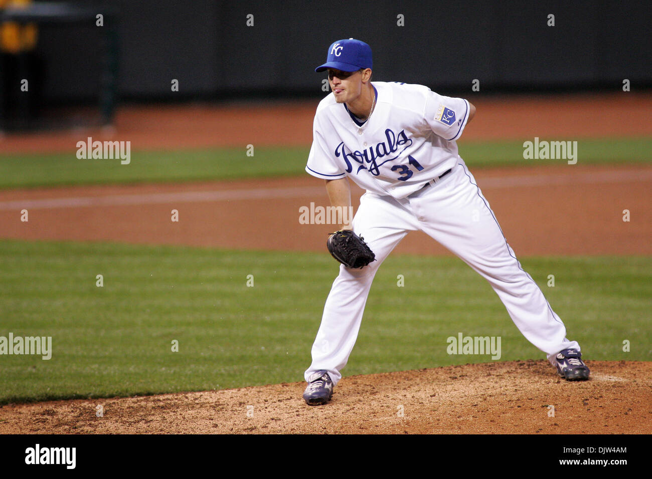 Kansas City Royals relief pitcher Dusty Hughes (31) delivers during ...