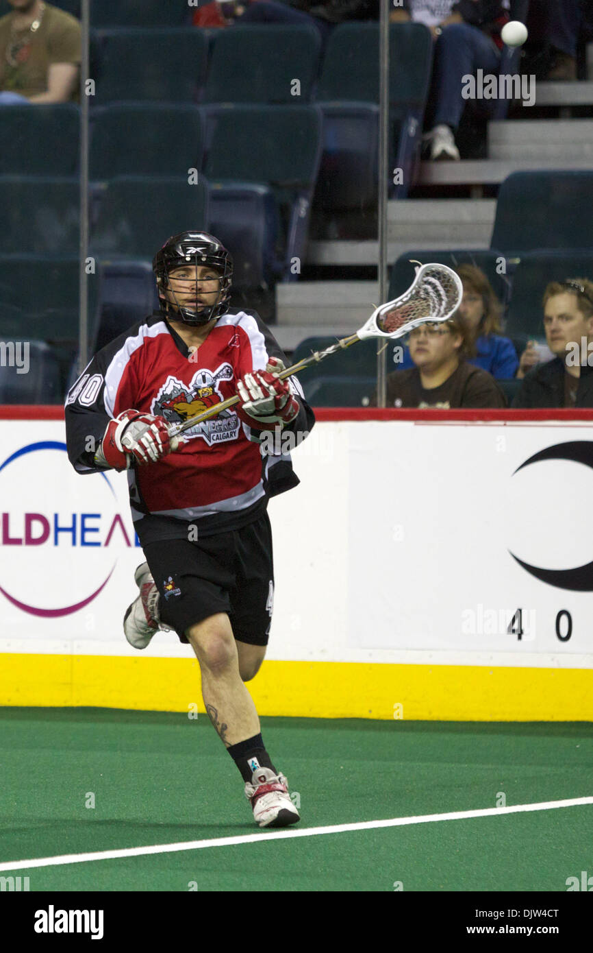 Edmonton Rush Transition Nolan Heavenor (40) during 2010 NLL Division ...