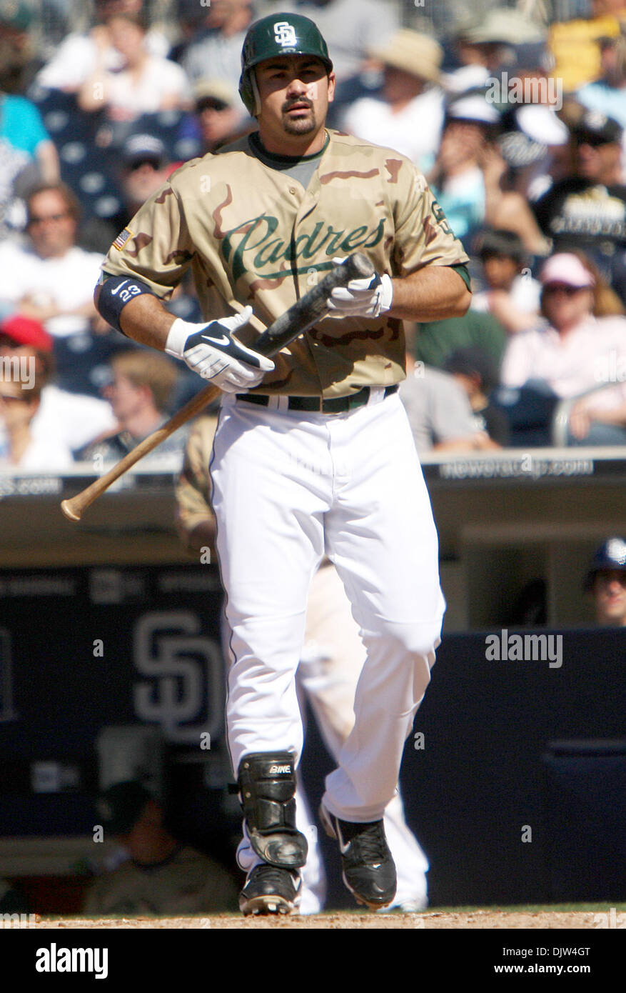 San Diego Padres Adrian Gonzalez entered the game in the 8th inning ...