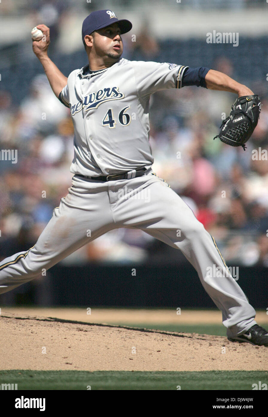 Milwaukee Brewers Claudio Vargas took the mound against the San Diego ...