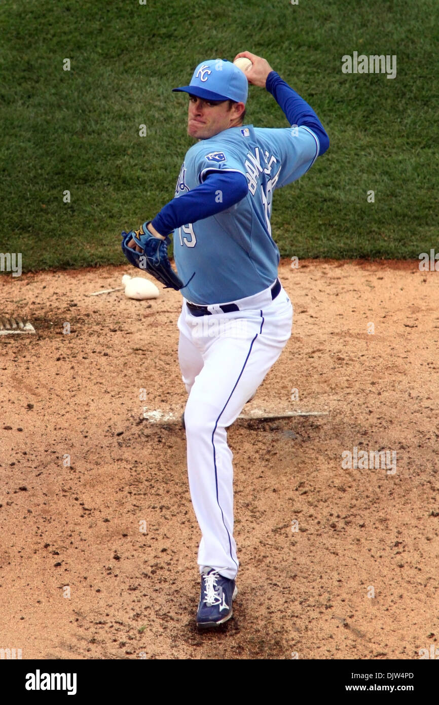 Kansas City Royals pitcher Brian Bannister (19) delivers during Sunday ...