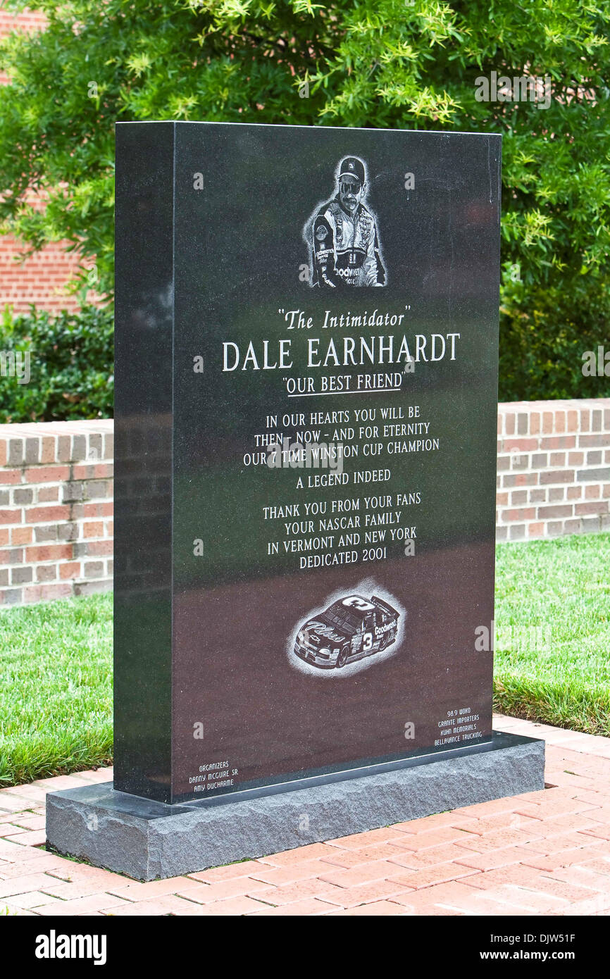 A Dale Earnhardt monument located in his home town of Kannapolis, North ...