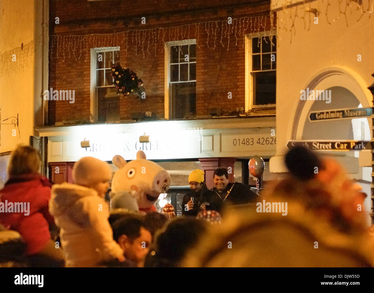 Godalming, Surrey, UK. 30th November 2013. Crowds gather for the annual ...