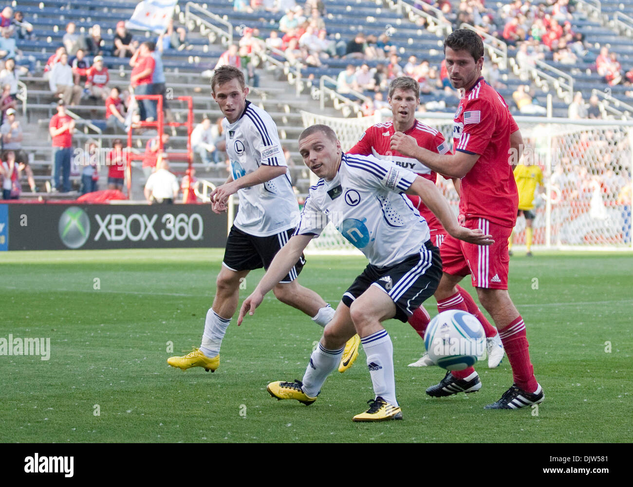 Legia Warsaw Midfielder Maciej Iwanski (#8) and Chicago Fire Midfielder ...