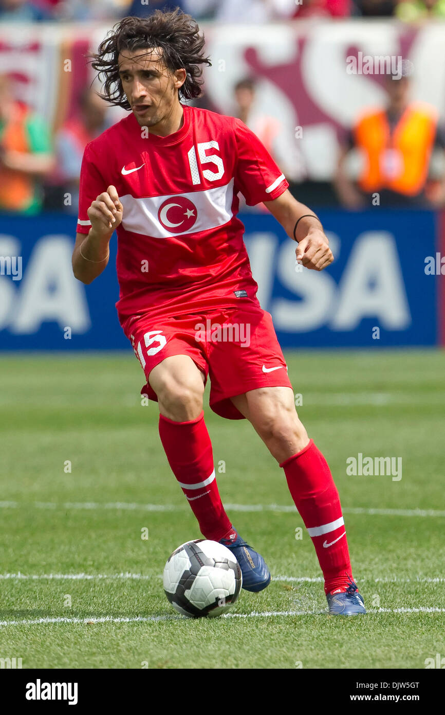 Turkey mid-fielder Mehmet Topal (15) with the ball during the ...