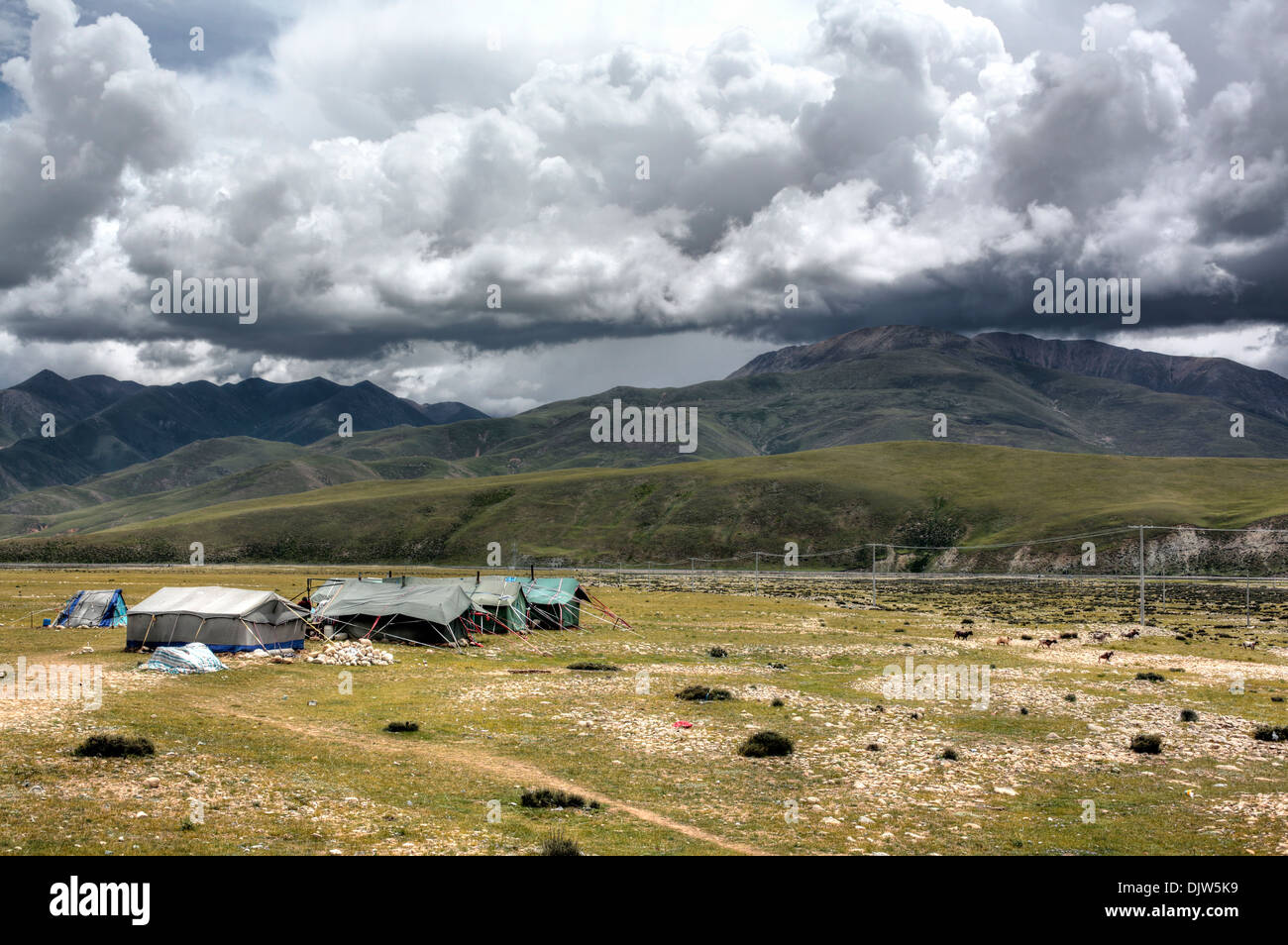 Mountain landscape, Lhasa Prefecture, Tibet, China Stock Photo - Alamy