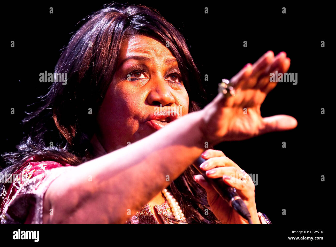 Queen of Soul, Aretha Franklin, performs live at the National Art ...
