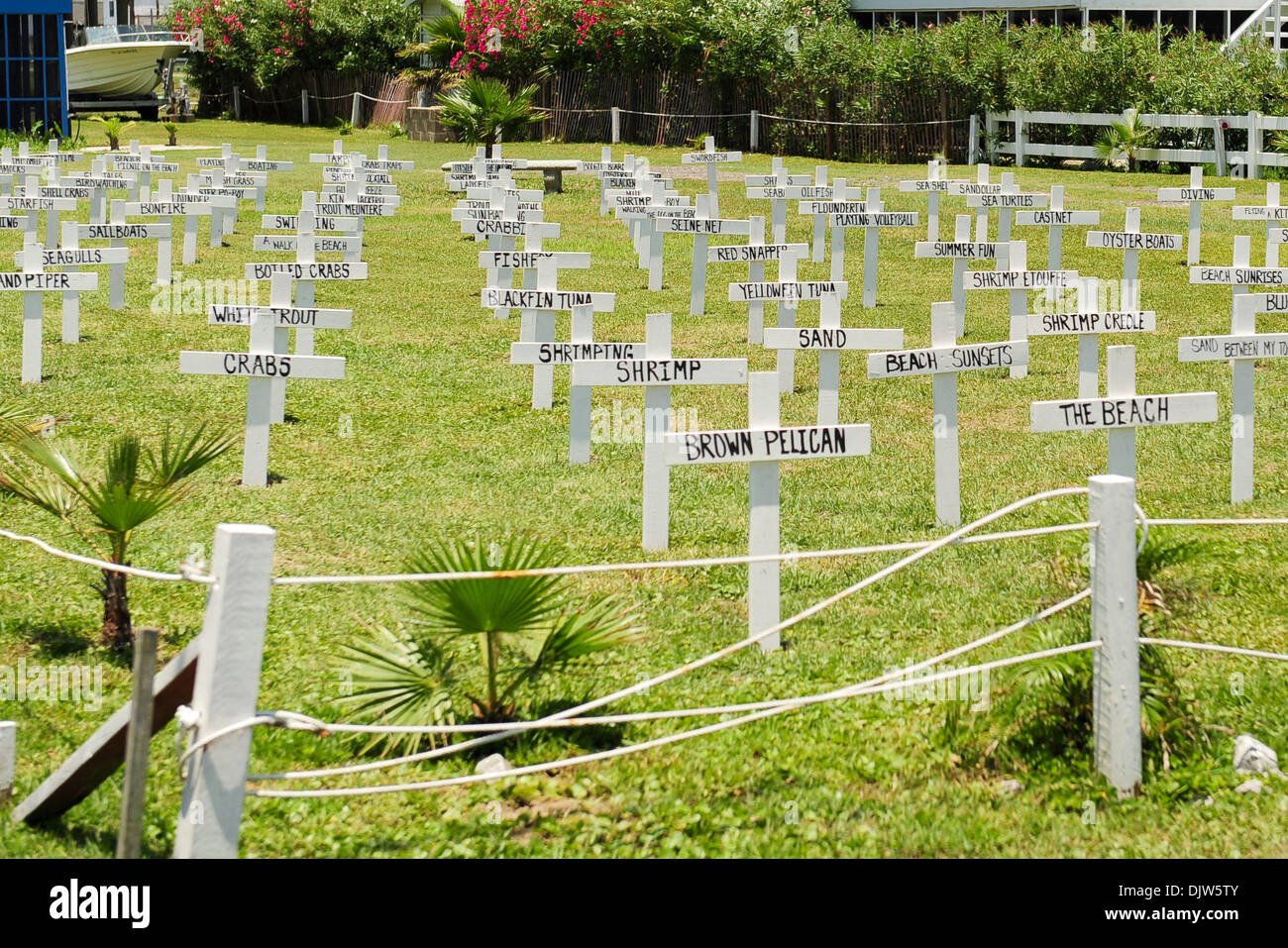 A Grand Isle resident has built a mock cemetery for all of the ...