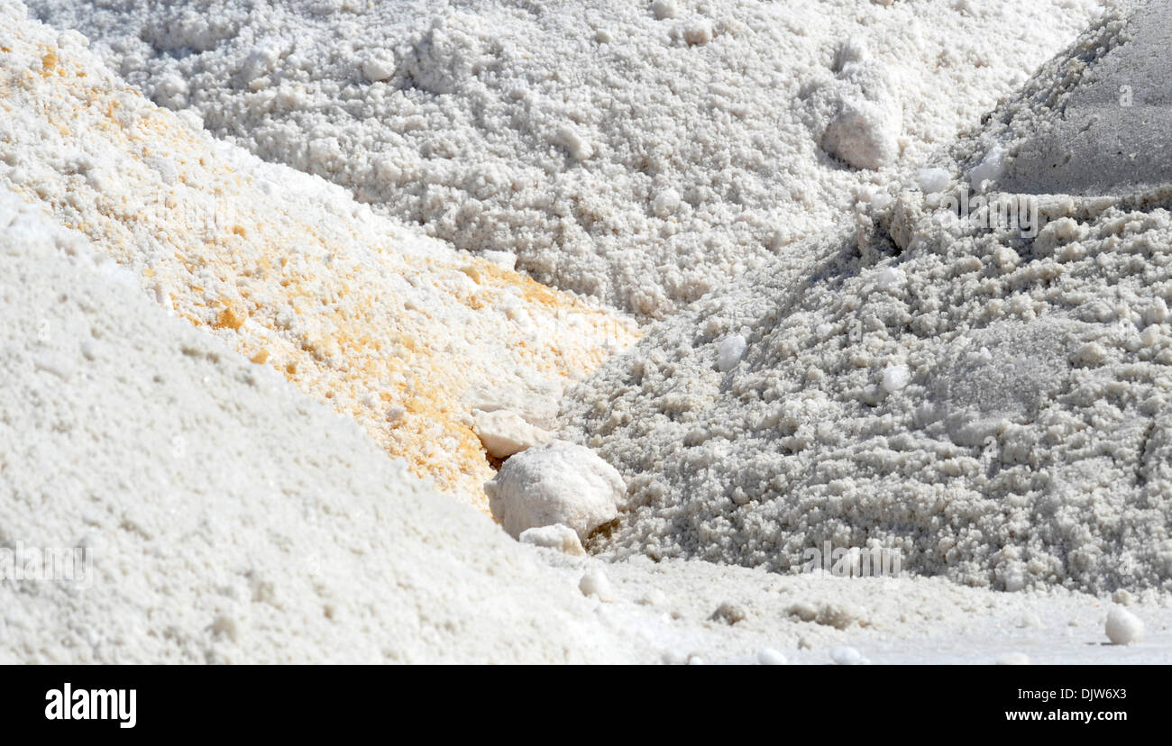 Salt is produced at a salt field near Walvis Bay, Namibia, 29 March ...