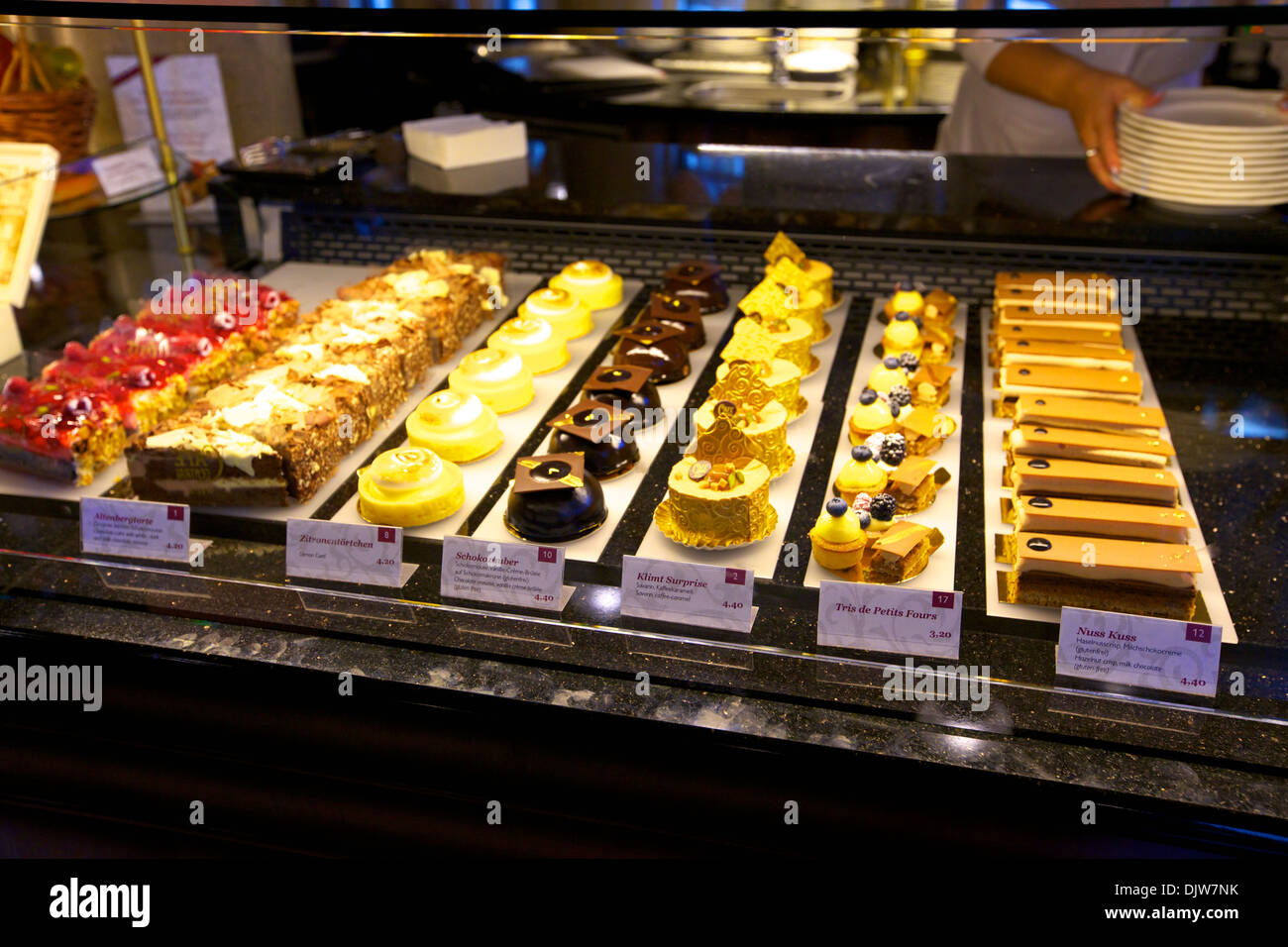 Cake Display, Cafe Central, Vienna, Austria, Central Europe Stock Photo ...