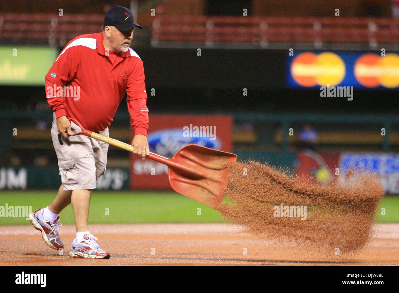 Busch stadium grounds crew member hi-res stock photography and images ...