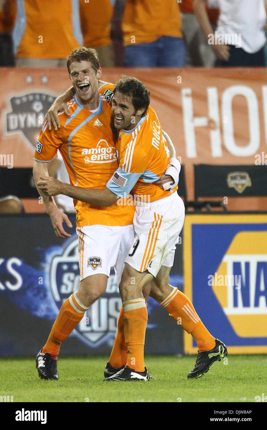 Brian Mullan (#9) Midfielder for the Houston Dynamo celebrates with ...