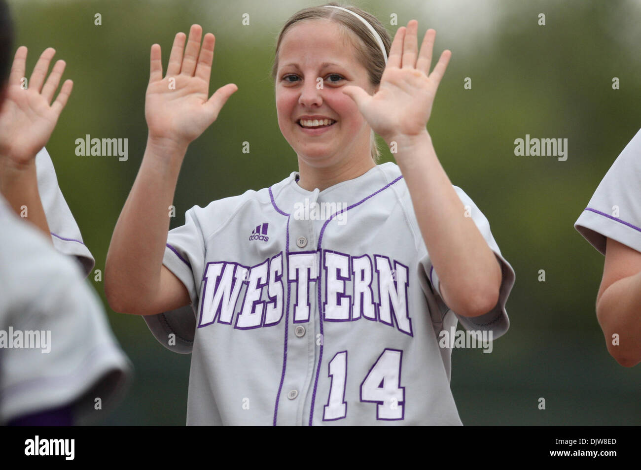 Western Illinois 2b Anna Copeland (14) during game action in the first ...