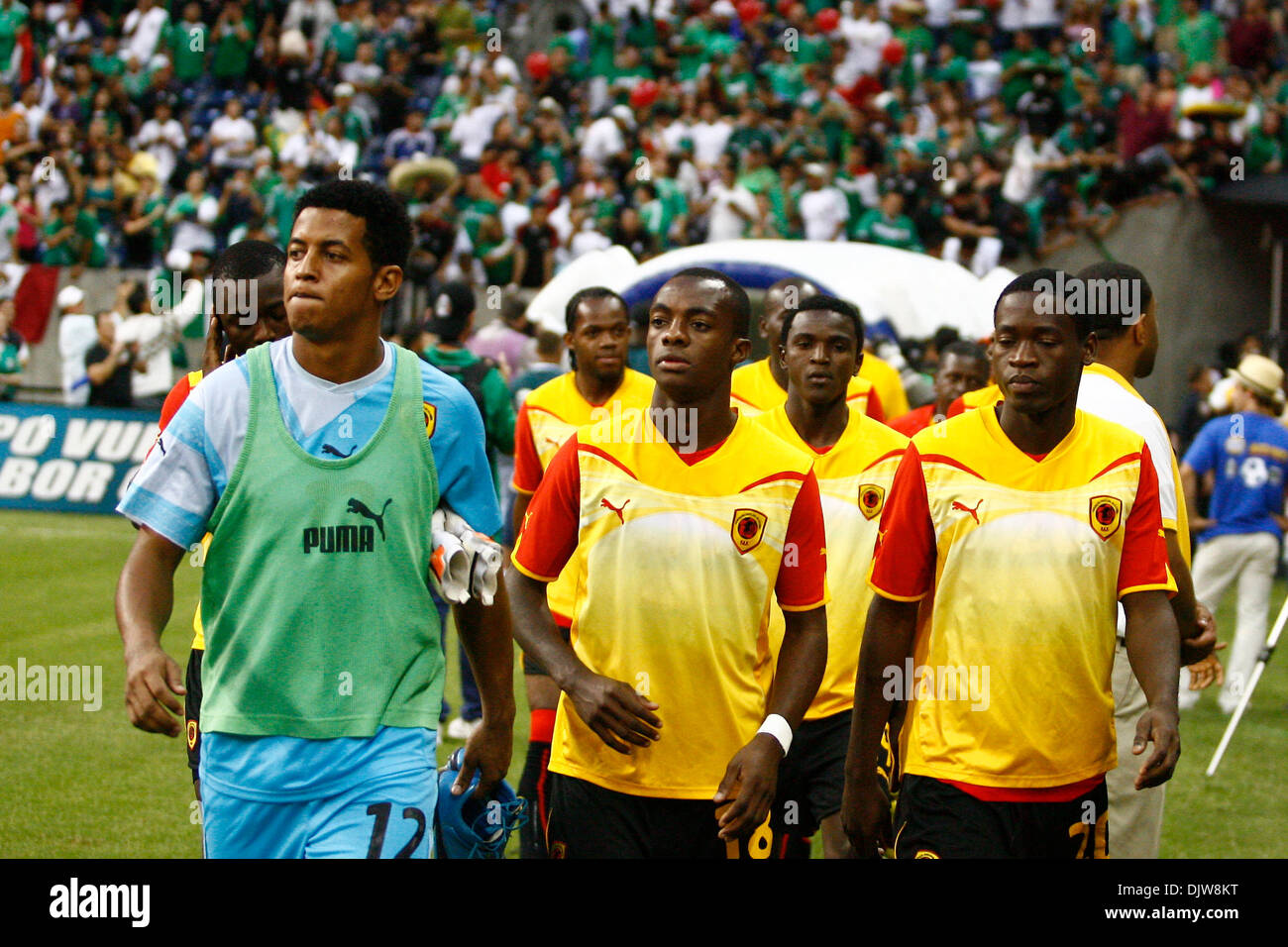 Angola players enter the field prior the match against Mexico. Mexico ...