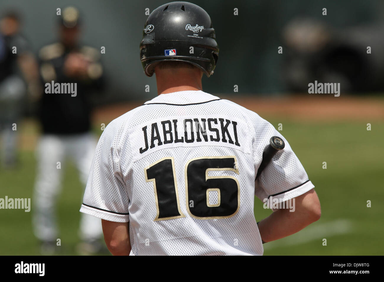 Oakland 2nd baseman Tommy Jablonski (16) during game action in the ...