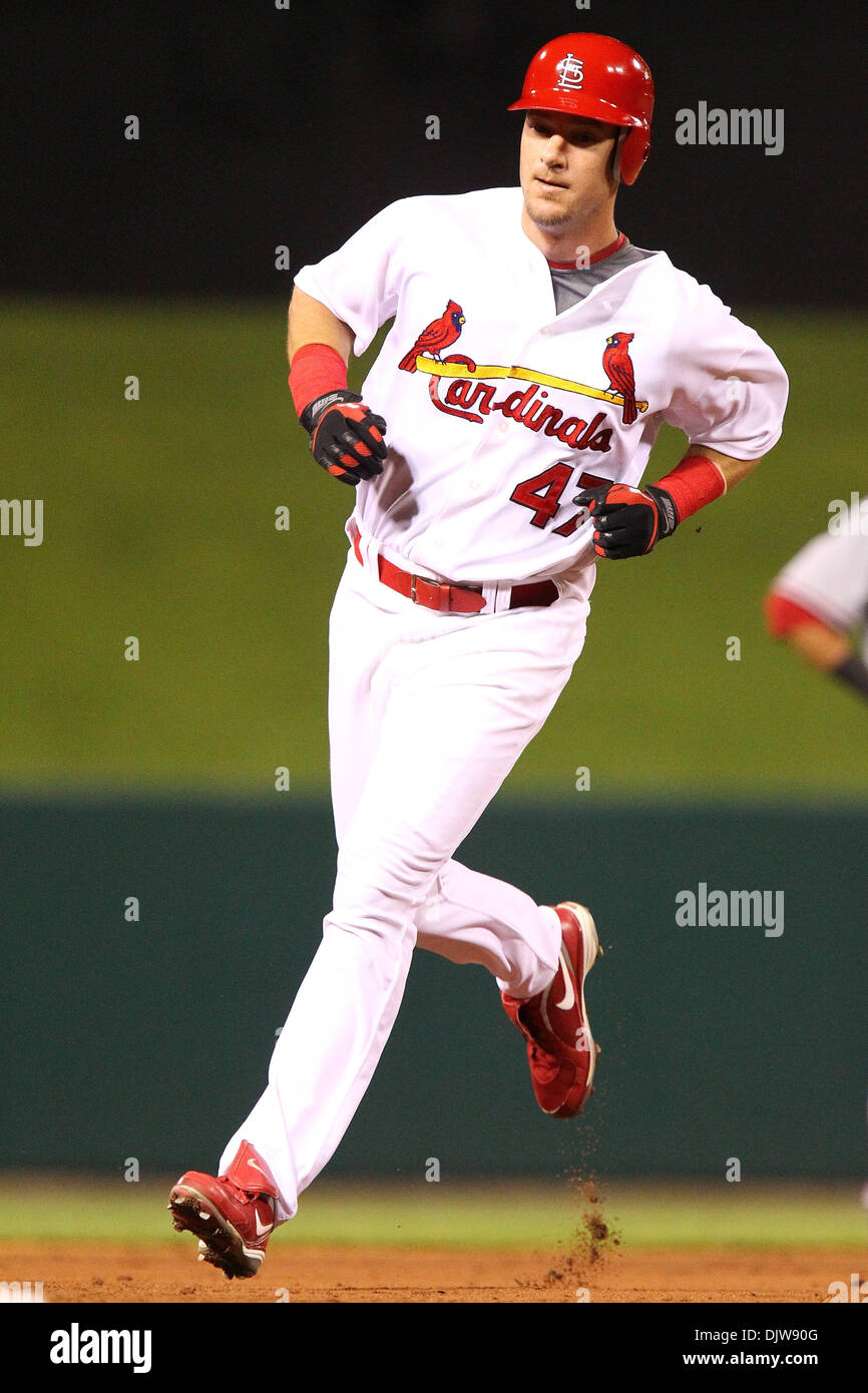 St. Louis Cardinals right fielder Ryan Ludwick (47) rounds the bases ...