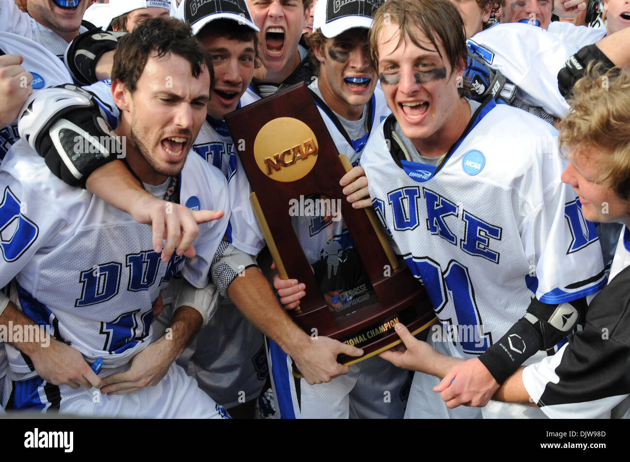 31 May 2010: Duke's James Goldberg (18) and Zach Howell (21) celebrate ...