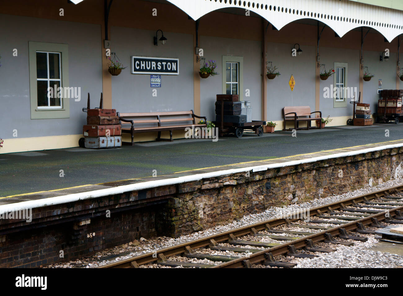 Platform 2 at Churston Railway Station in Devon, England Stock Photo ...