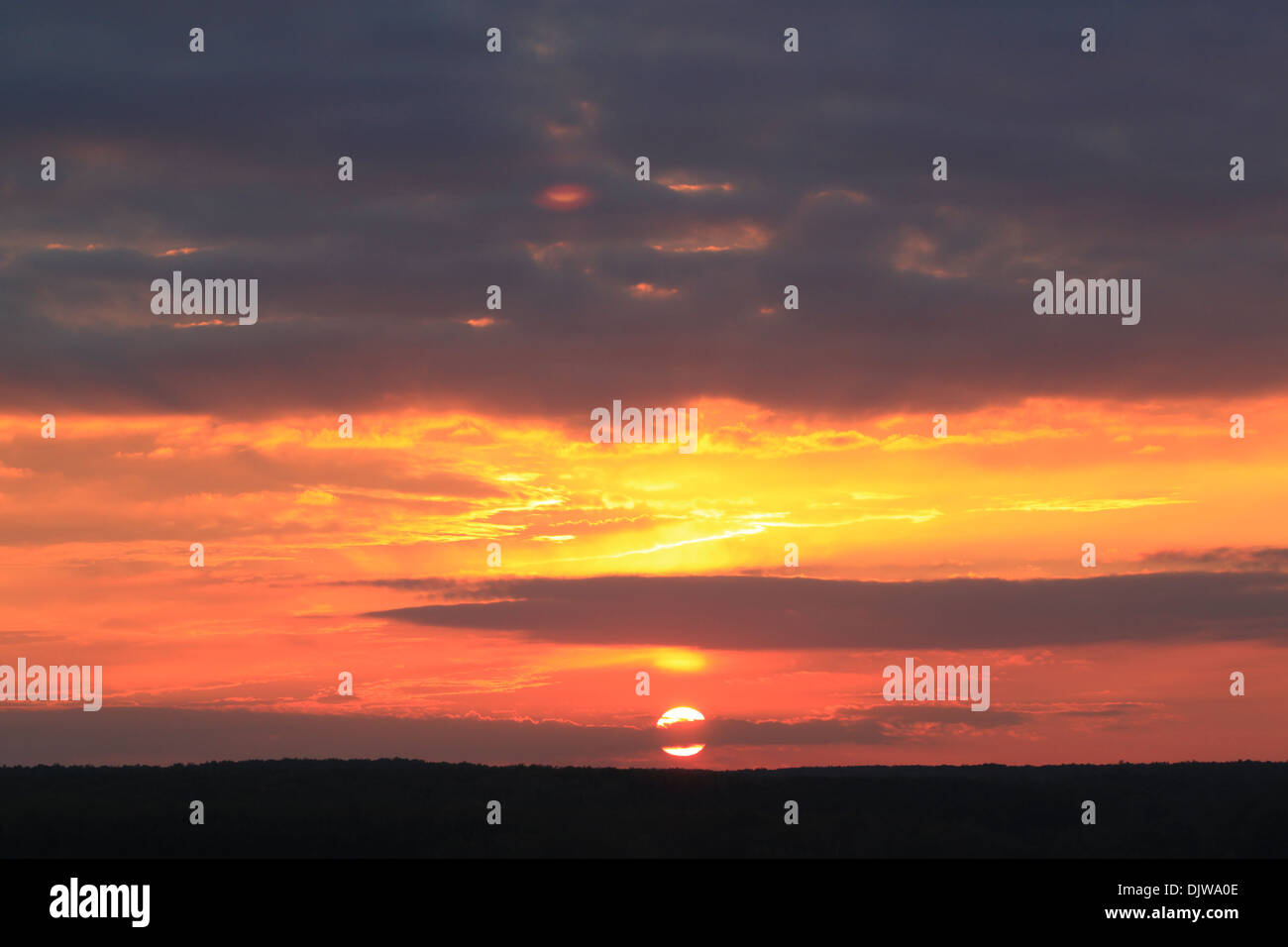 Beautiful sunny sunset Stock Photo - Alamy