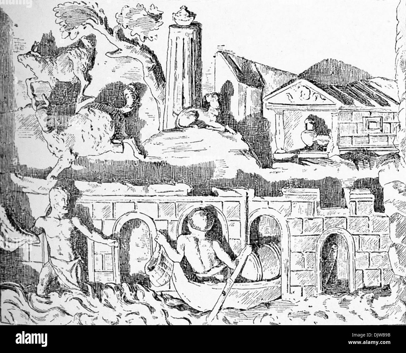 Ancient greek fishing scene Black and White Stock Photos & Images - Alamy