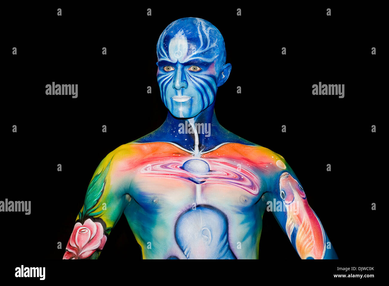 Male body art hi-res stock photography and images - Alamy