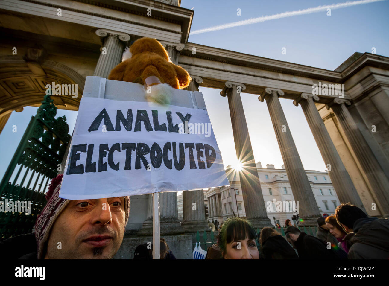 Anti fur protesters hi-res stock photography and images - Alamy